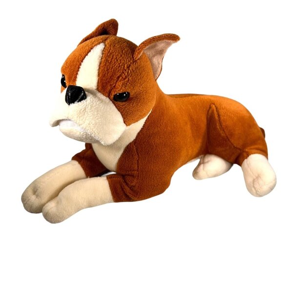 Stuffins | Toys | Vintage Stuffins Plush Boxer Dog Tan Laying Puppy 997 ...